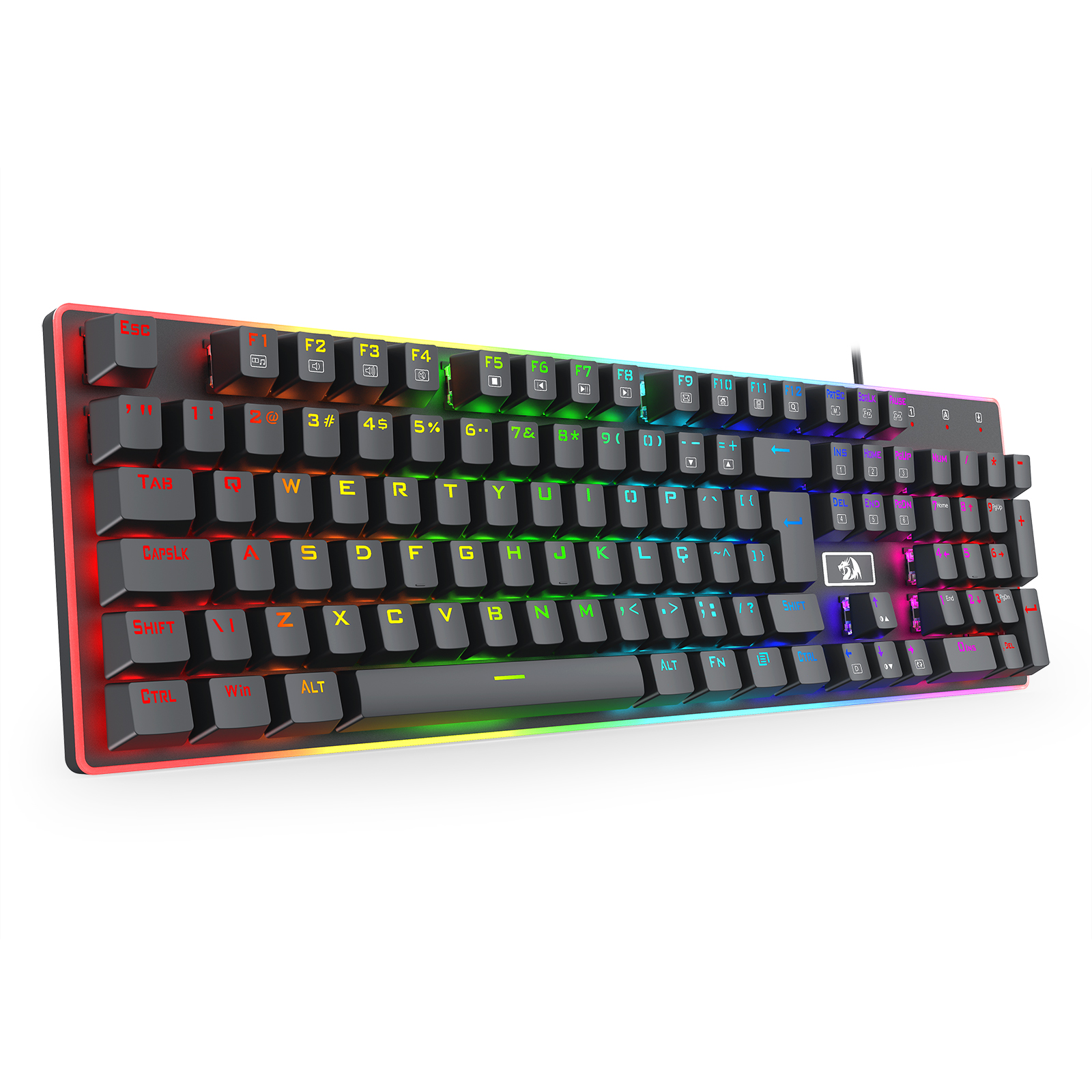 Teclado Gamer Redragon Ratri K595RGB PT-BROWN – Mecânico, Switch Marrom, RGB com Borda Iluminada ...