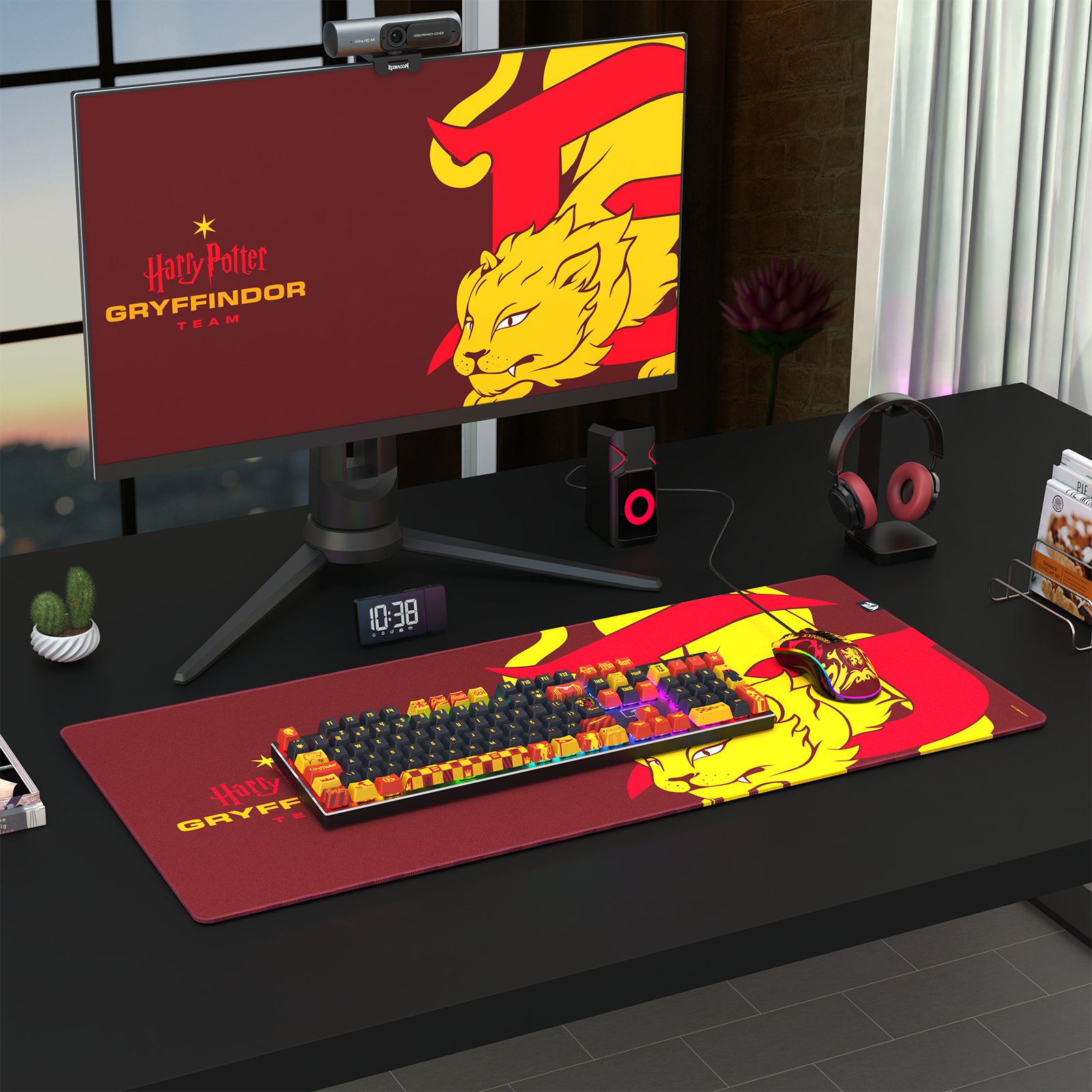 Mouse Pad Redragon X Harry Potter Gryffindor – Edição Especial Vermelho ...