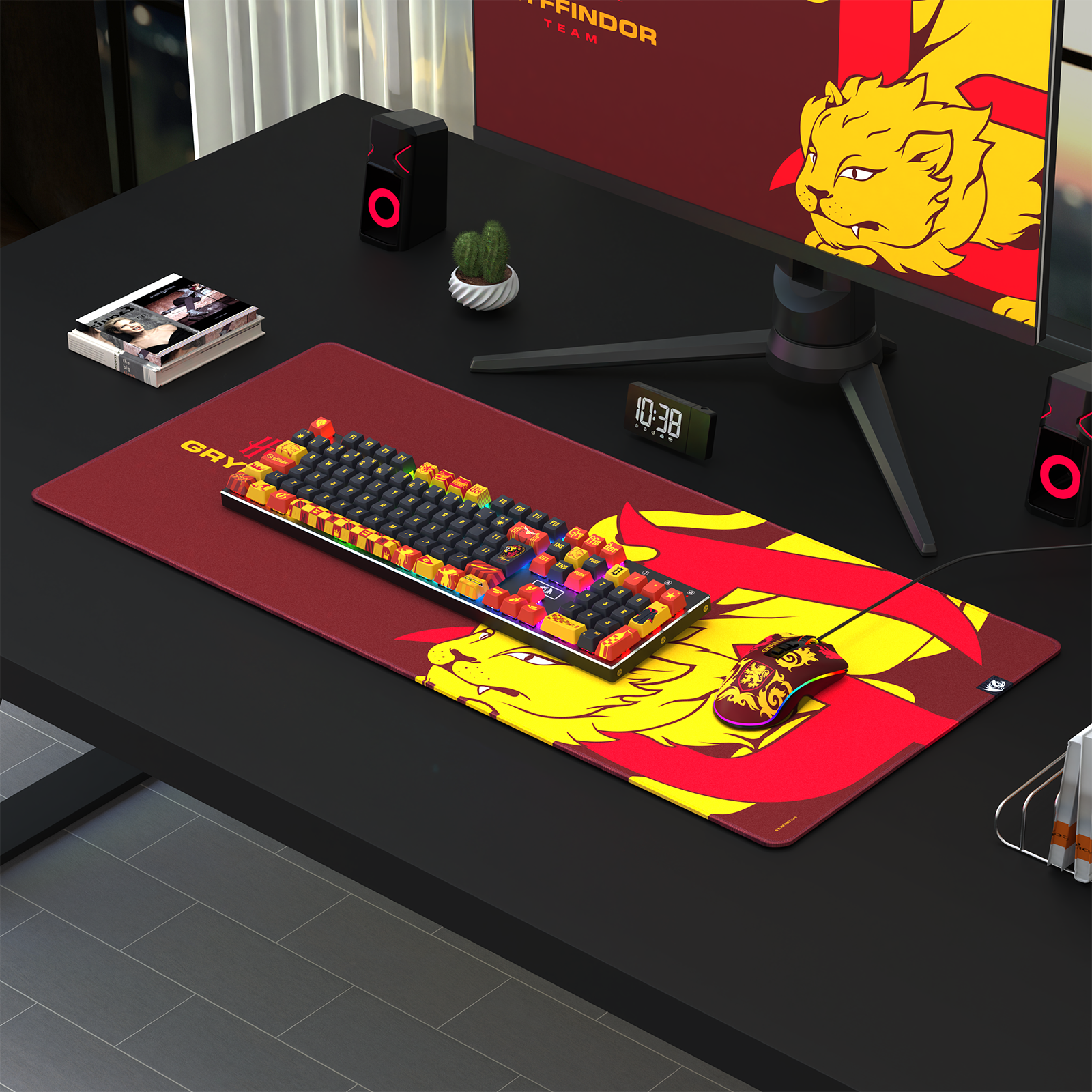 Mouse Pad Redragon X Harry Potter Gryffindor – Edição Especial Vermelho ...