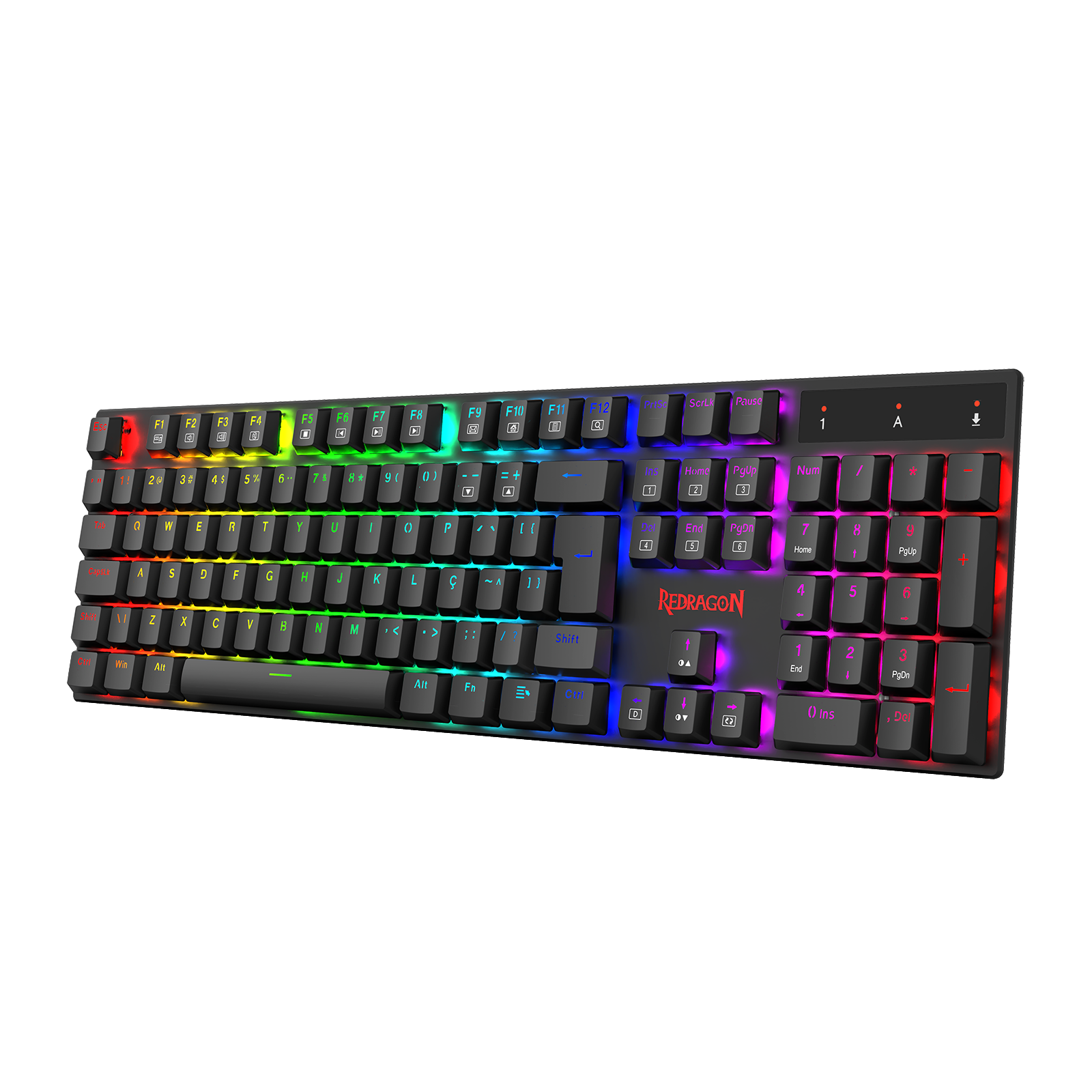 Teclado Mecânico Gamer Redragon Apas RGB Preto Full Size Switch Low ...