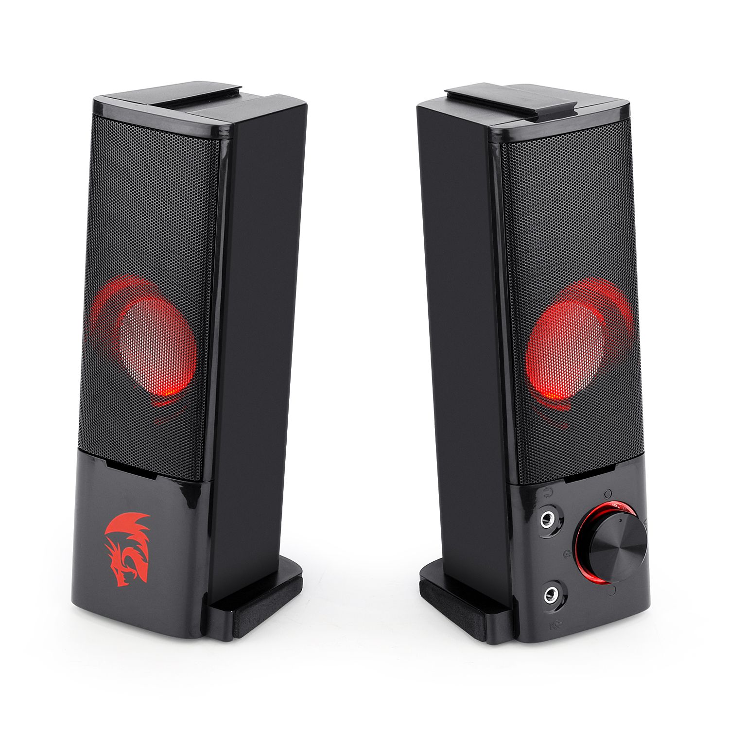 Caixa de Som Redragon Orpheus GS550 – Estéreo 2.0, Modular, LED Vermelho, 6W RMS, USB + P2 ...