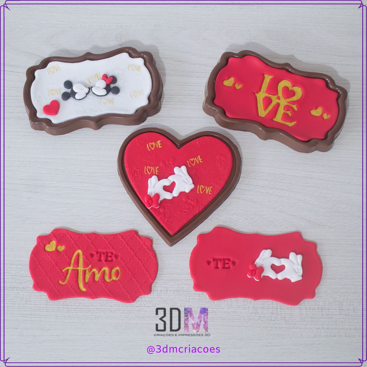 Kit Minnie e Mickey Beijando - 3cm | 3DM Criações e Impressões 3D ...