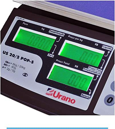 Balanca POP-S Com Backlight e Bateria 20Kg por 2g - Planeta de Meriti Comercio de Maquinas Ltda