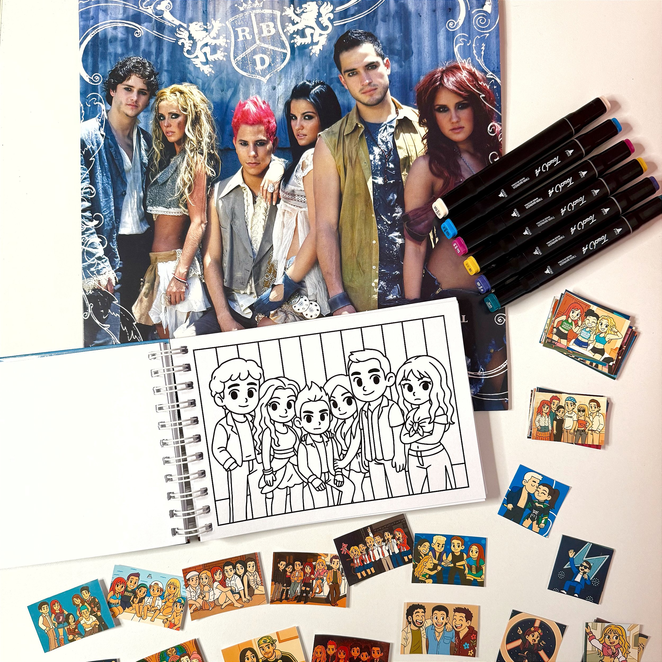 Livro de Colorir Versão RBD - Soy Rebelde Fan Store - Livros de colorir ...