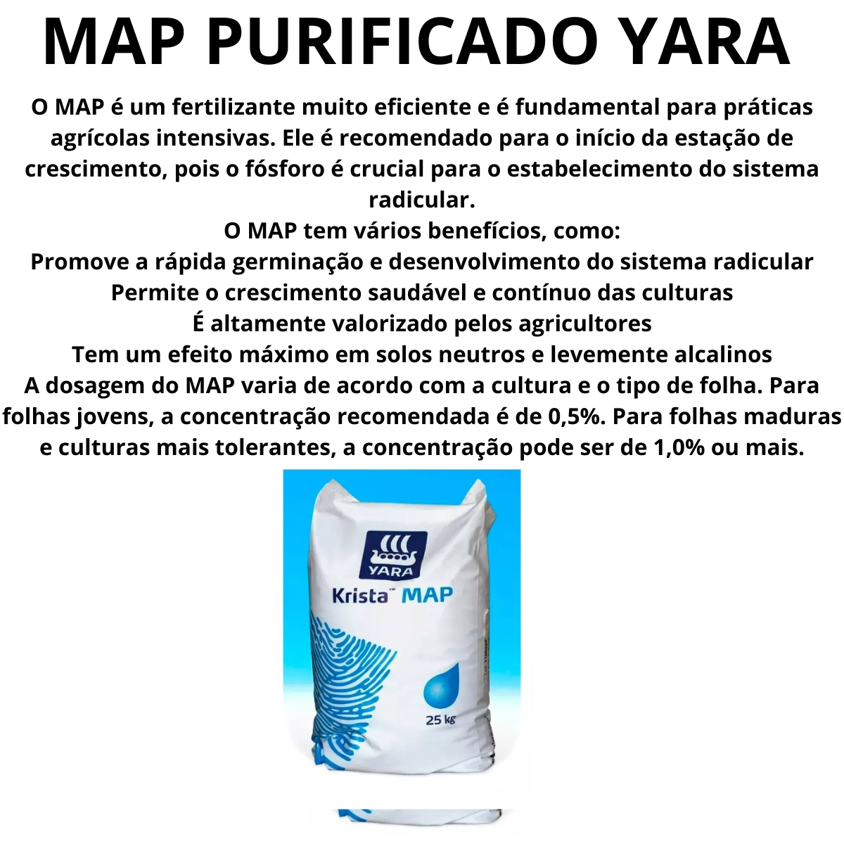 Adubo Yara Krista Map Sulfato Monoamonico - 1Kg - Yara Adubos ...