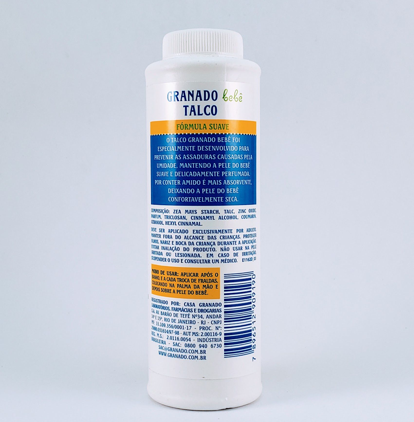 TALCO GRANADO BEBE 100G - Barão Cosméticos