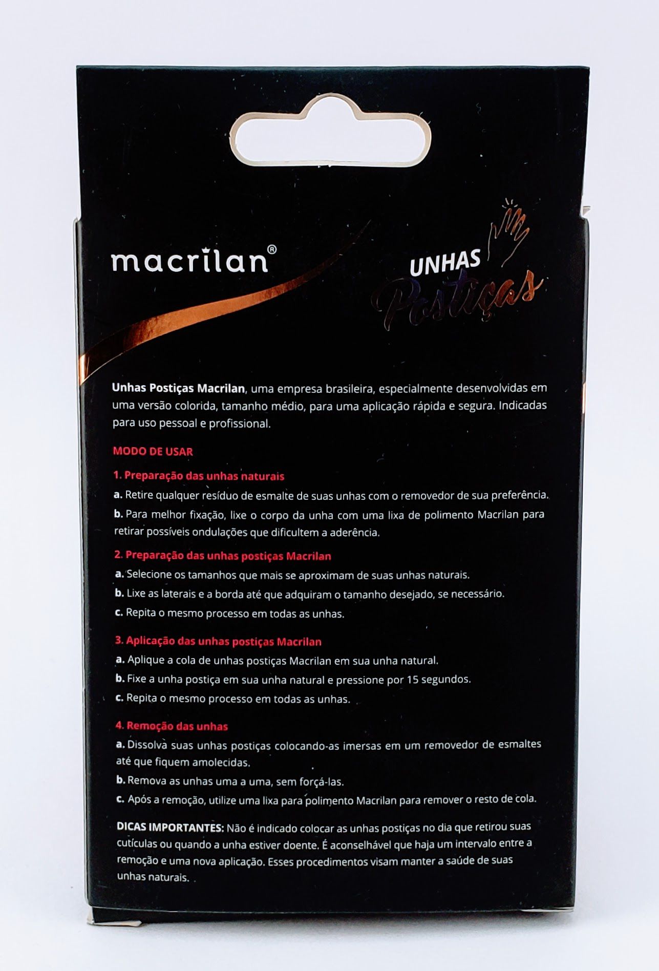 MACRILAN UNHAS POSTI AZUL MARINHO 24PC UP310A - Barão Cosméticos