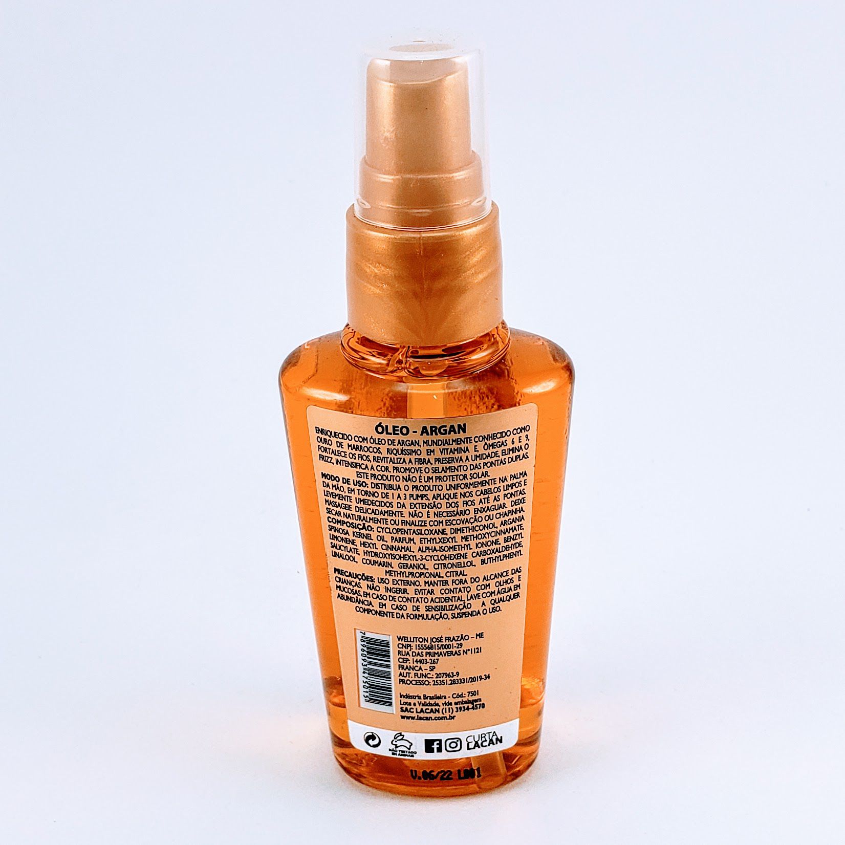 Lacan Oleo Tratamento Argan Oil 55Ml - Barão Cosméticos