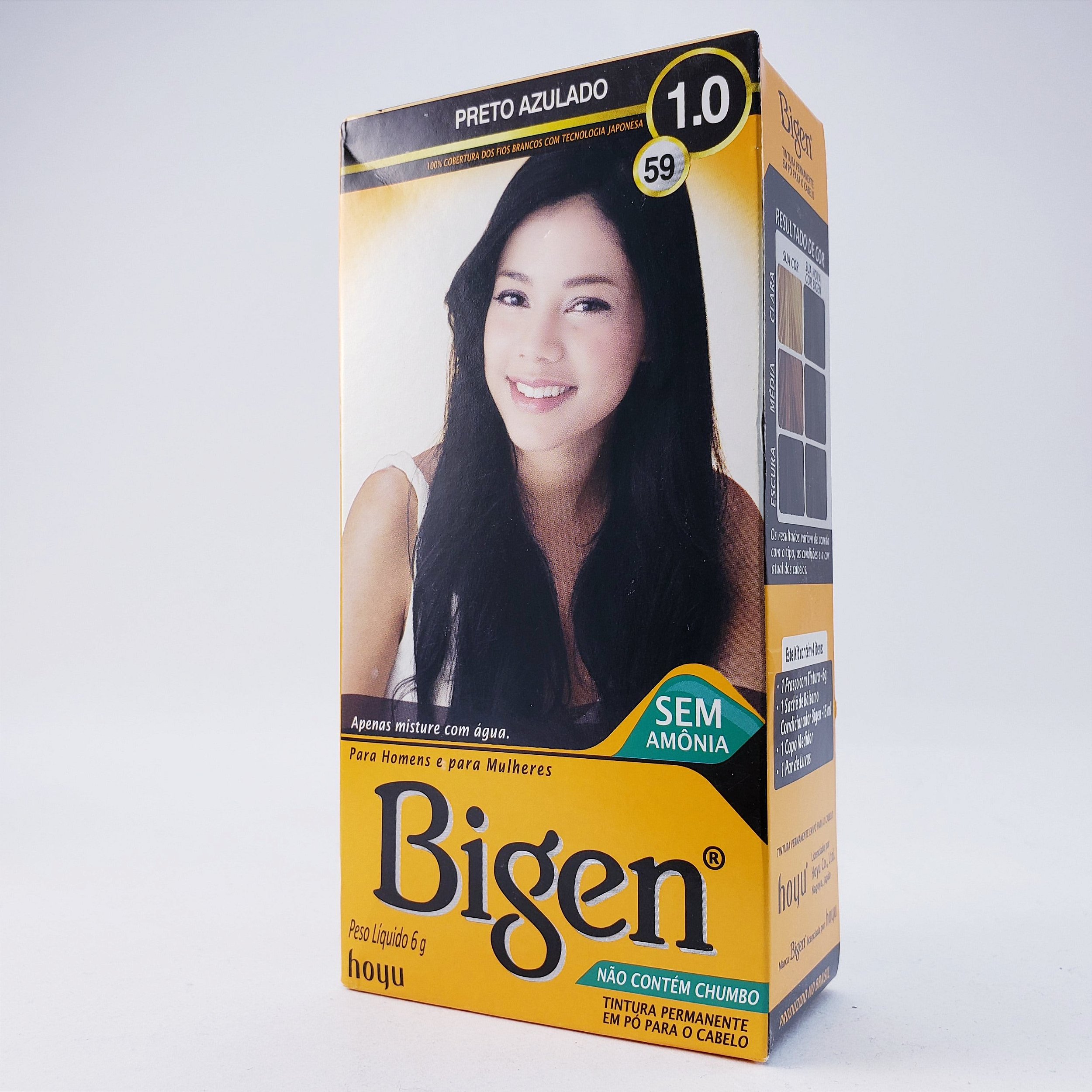 TINT. BIGEN COL 59 PRETO AZULADO - Barão Cosméticos