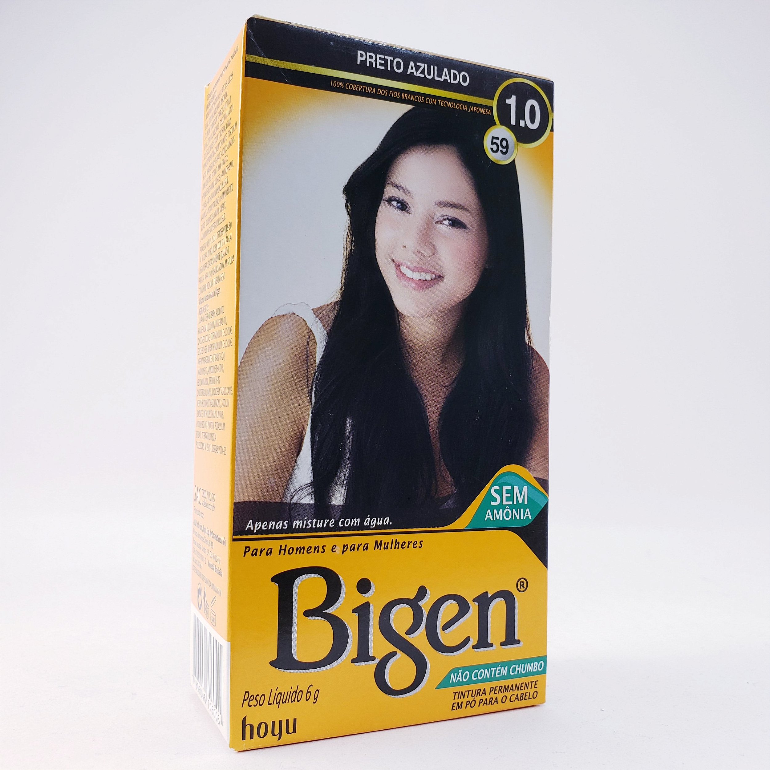 TINT. BIGEN COL 59 PRETO AZULADO - Barão Cosméticos