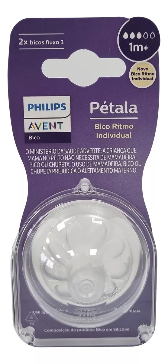 Bico Pétala 3.0 Fluxo 3 1m+ - Avent - TotalBaby Store