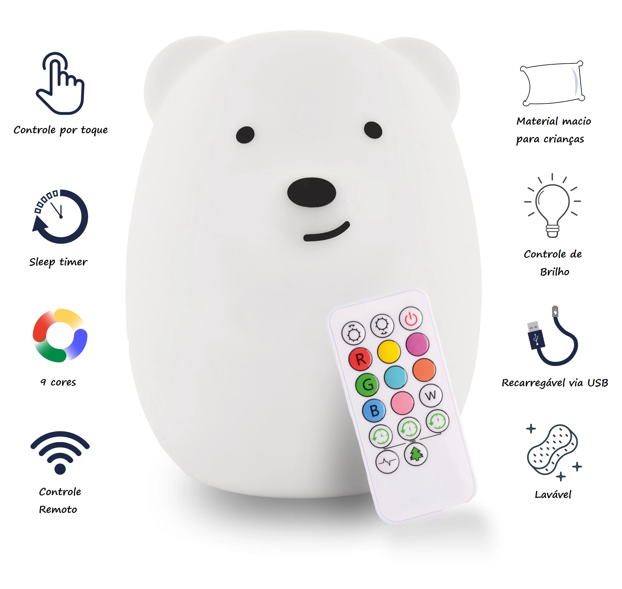 Luminária Pet Light Urso Grande - TotalBaby Store