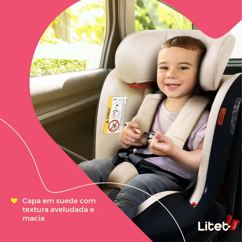 Cadeira De Carro Evolve 360 Litet Preta e Areia - TotalBaby Store