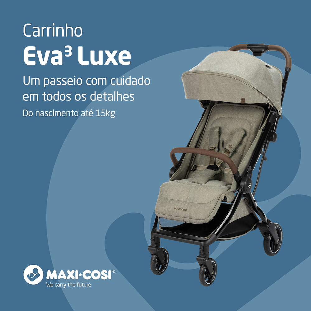 Carrinho de Bebê Maxi Cosi - Eva³ Twillic Truffle - TotalBaby Store