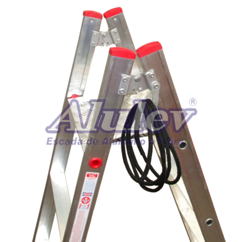 Escada Alumínio Pintor 14 Degraus - 4,50m Alulev - RM Escadas - A Maior ...