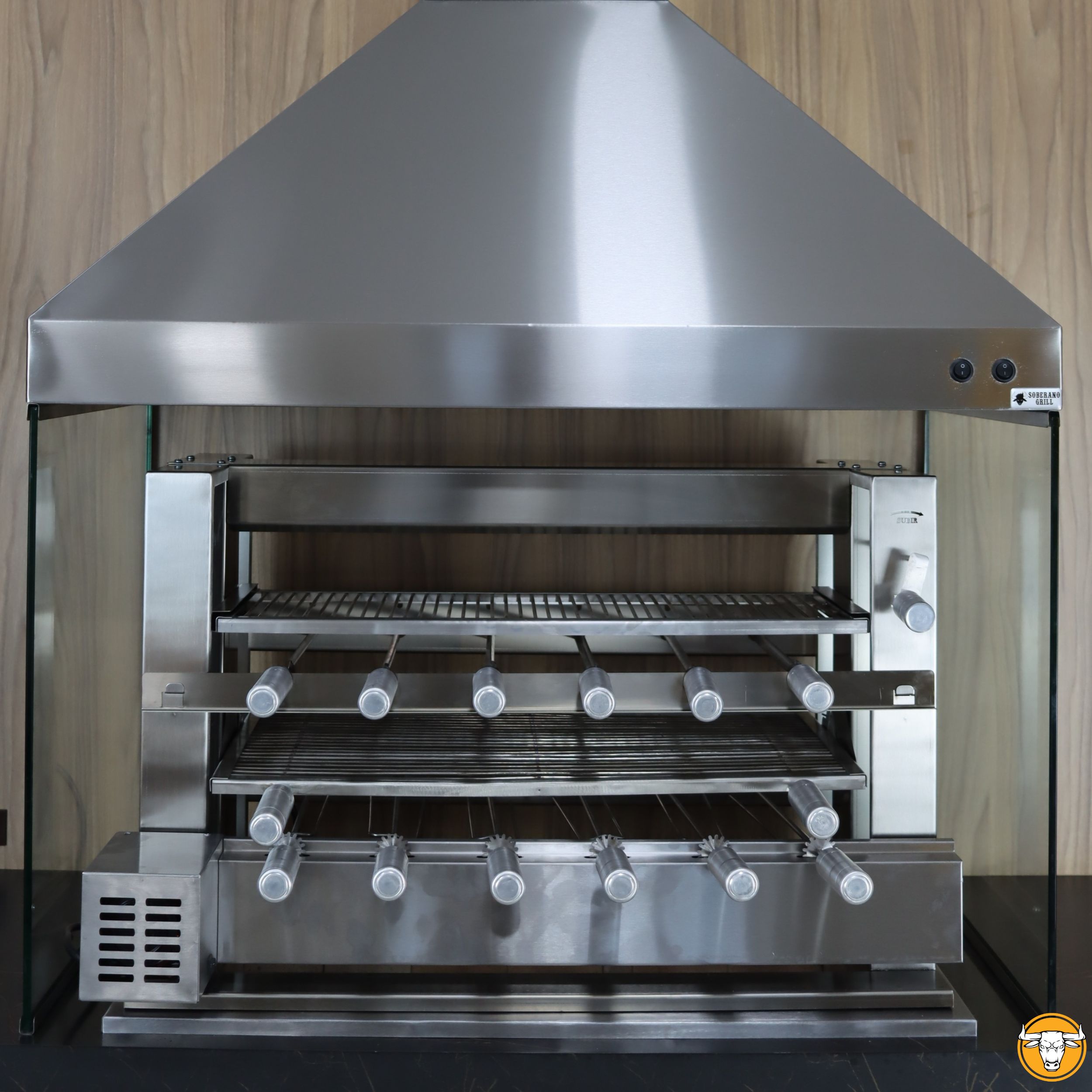 Churrasqueira Gourmet 3 Águas Inox 304 com Grill Elevatório Completa ...