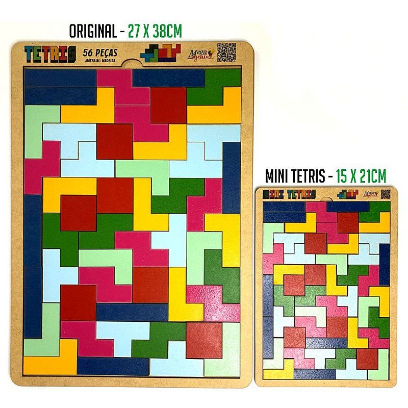 Brinquedo Educativo Tabuleiro Mini Tetris Mdf - Mega Impress - MEGA IMPRESS - Papelaria, Copos ...