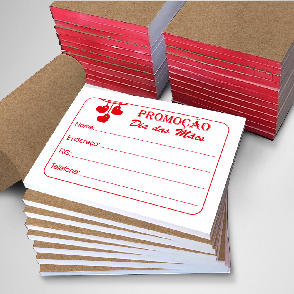 Cupom Para Sorteios Personalizado Bloco c/ 50fls Impressão Color 4x0 ...