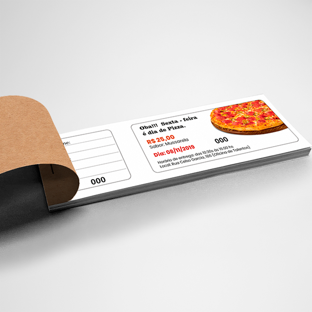 Bloco Ação Entre Amigos / Rifa Personalizado 19,5 x 5,6cm Impressão ...