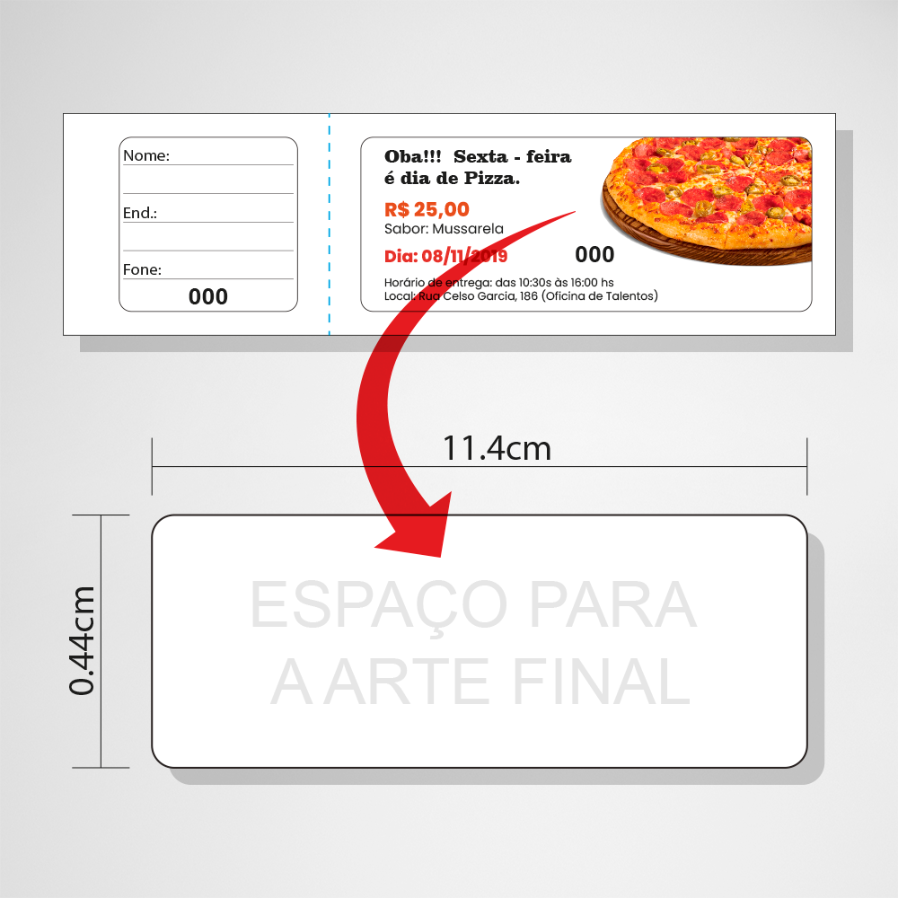 Bloco Ação Entre Amigos / Rifa Personalizado 19,5 x 5,6cm Impressão ...