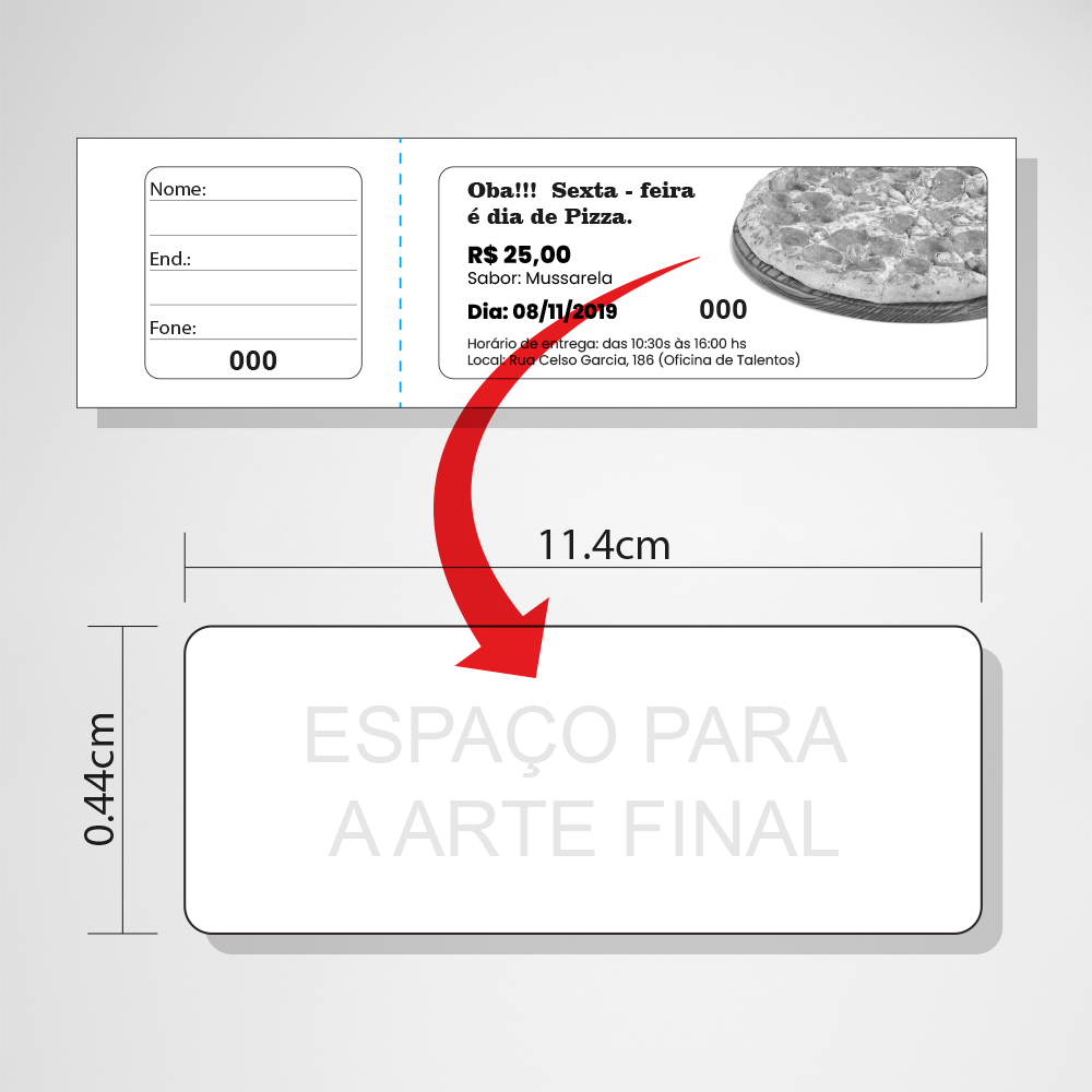 Bloco Ação Entre Amigos / Rifa Personalizado 19,5 x 5,6cm Impressão ...