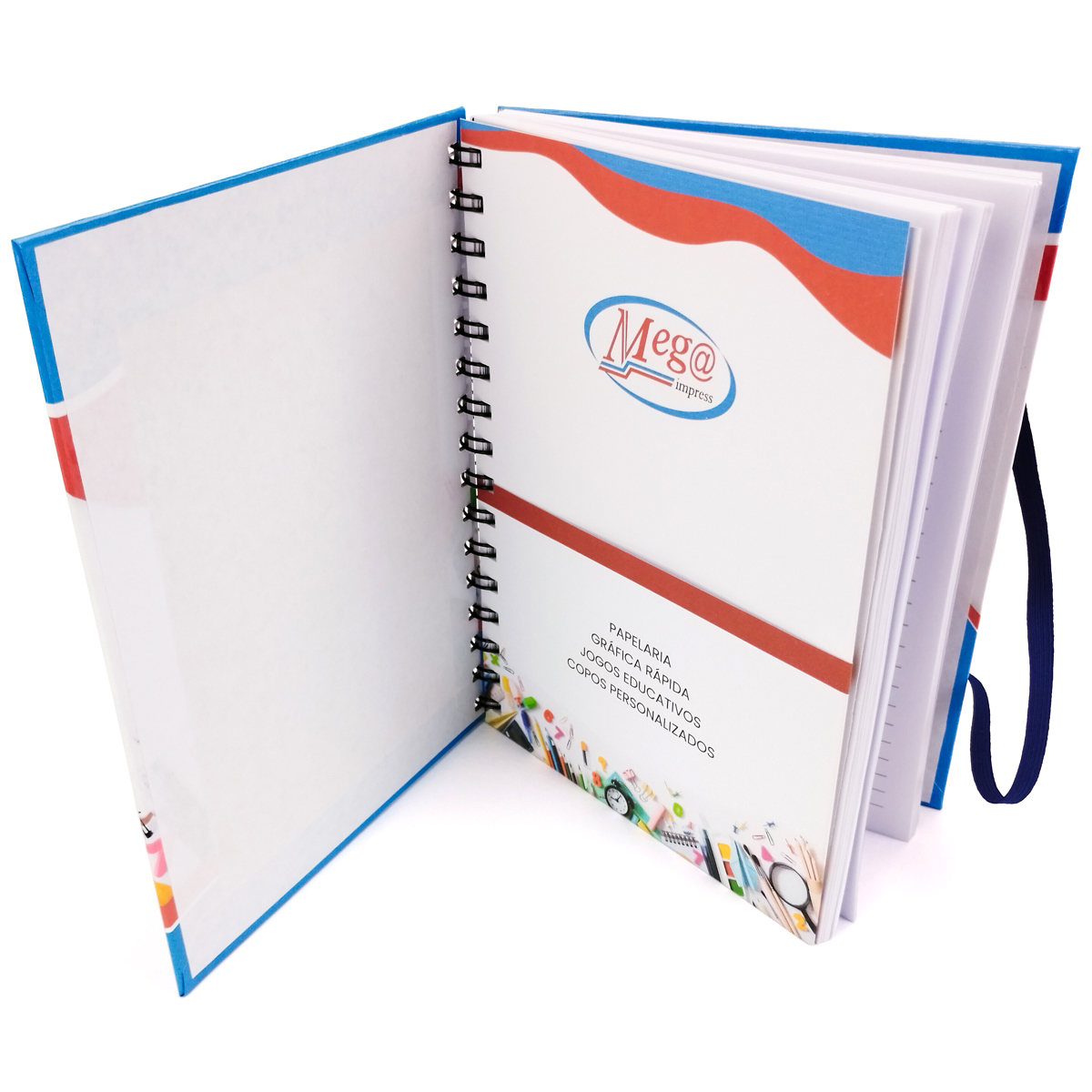 Caderno Personalizado Capa Dura A5 21X14,8CM Bolsa Interna Pautado 100 ...