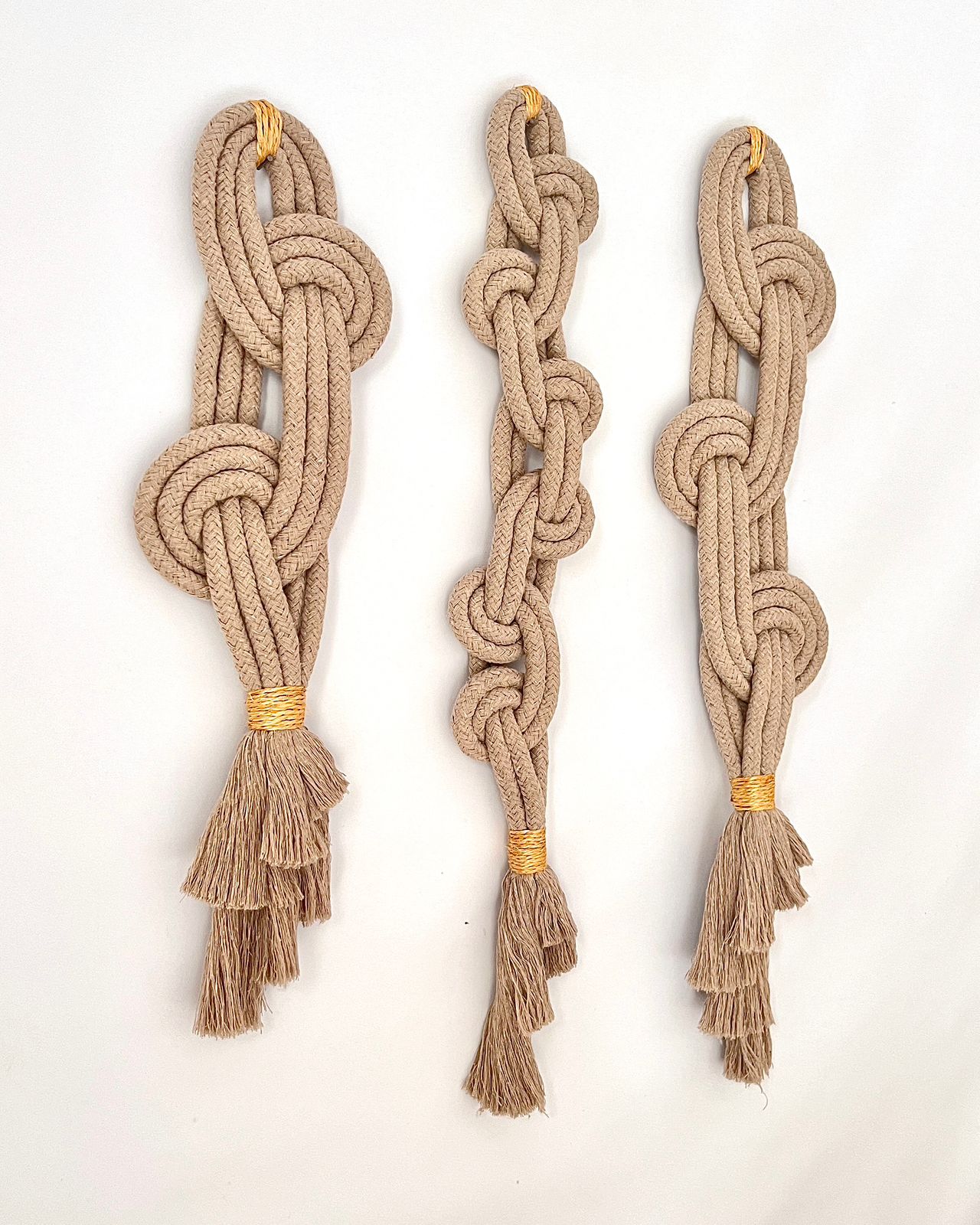 Trio de Adornos de Parede Fluid, Flow & Curves Off White - Boho Chic ...