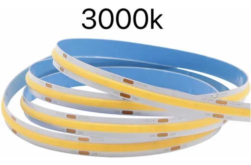 Fita LED COB 12V 5M Ip20 320 LED 8mm Branco Quente 3000K - RY - Sua Loja de LED na Internet