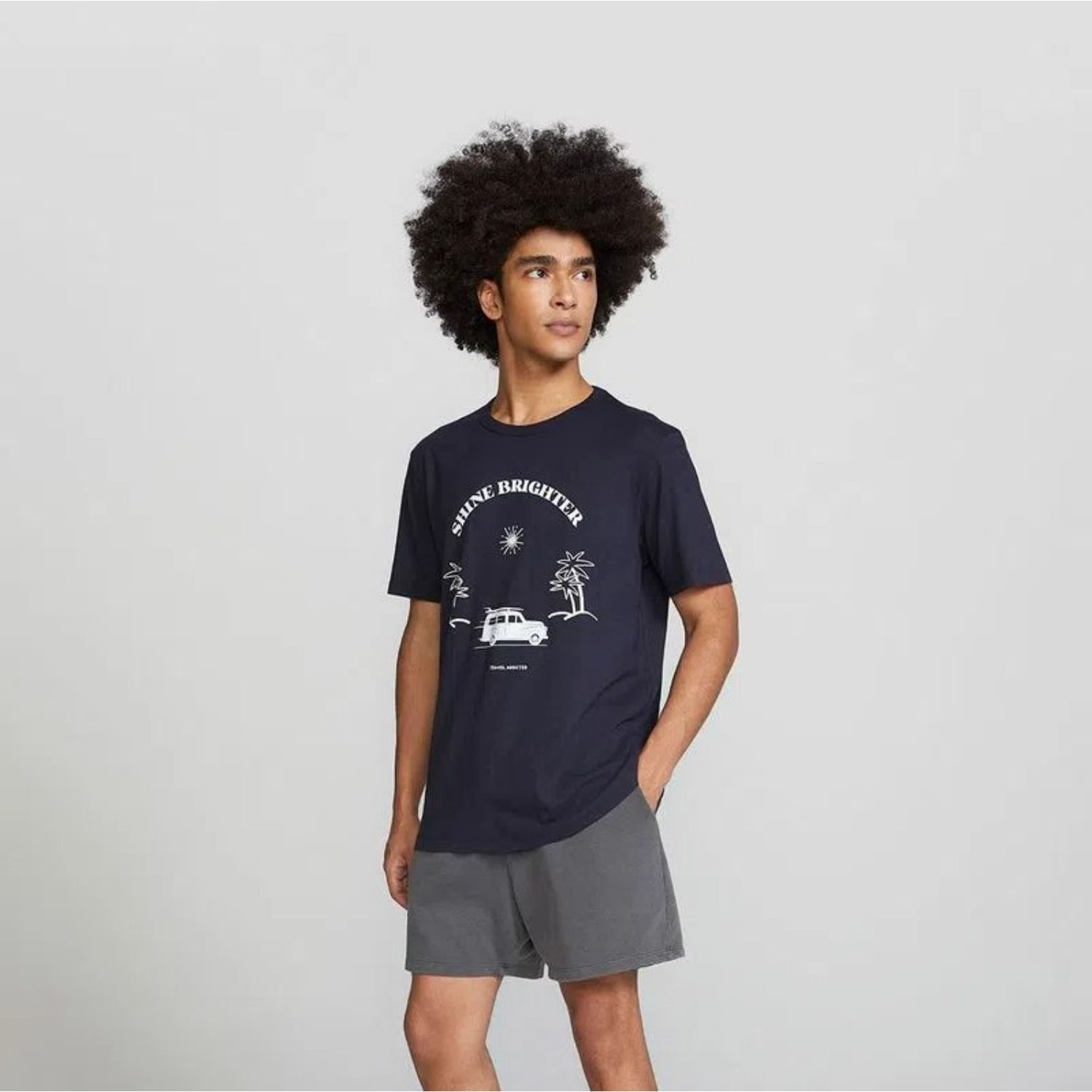 CAMISETA HERING MANGA CURA 4F87 COMFORT ALGODÃO SILKADA MASCULINA - Lojas Parati