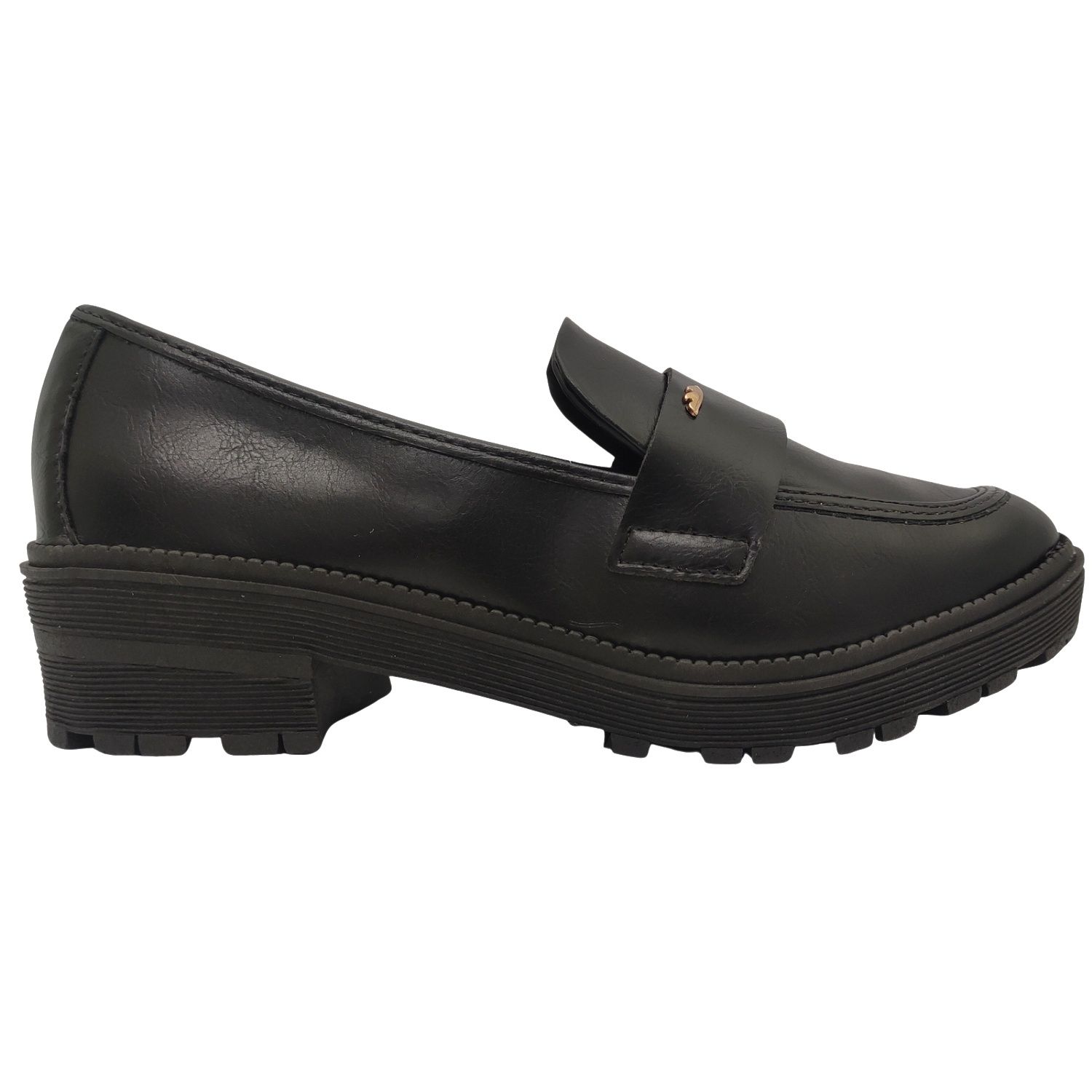 SAPATO DAKOTA MOCASSIM G6053-0001 LOAFER SALTO MÉDIO FEMININO - Lojas Parati