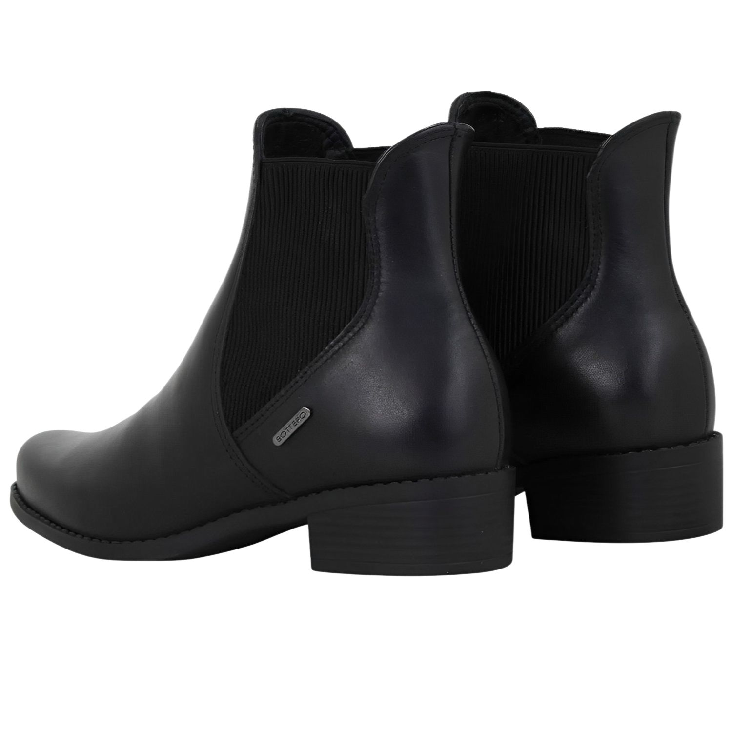 BOTA BOTTERO CANO CURTO 345701-0006 SALTO BAIXO COURO FEMININA - Lojas ...