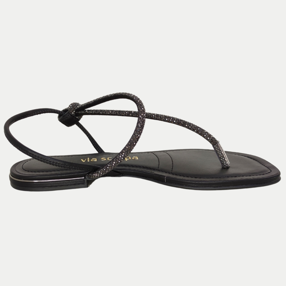 SANDALIA VIA SCARPA RASTEIRA PRETA FEMININA ADULTO - Lojas Parati