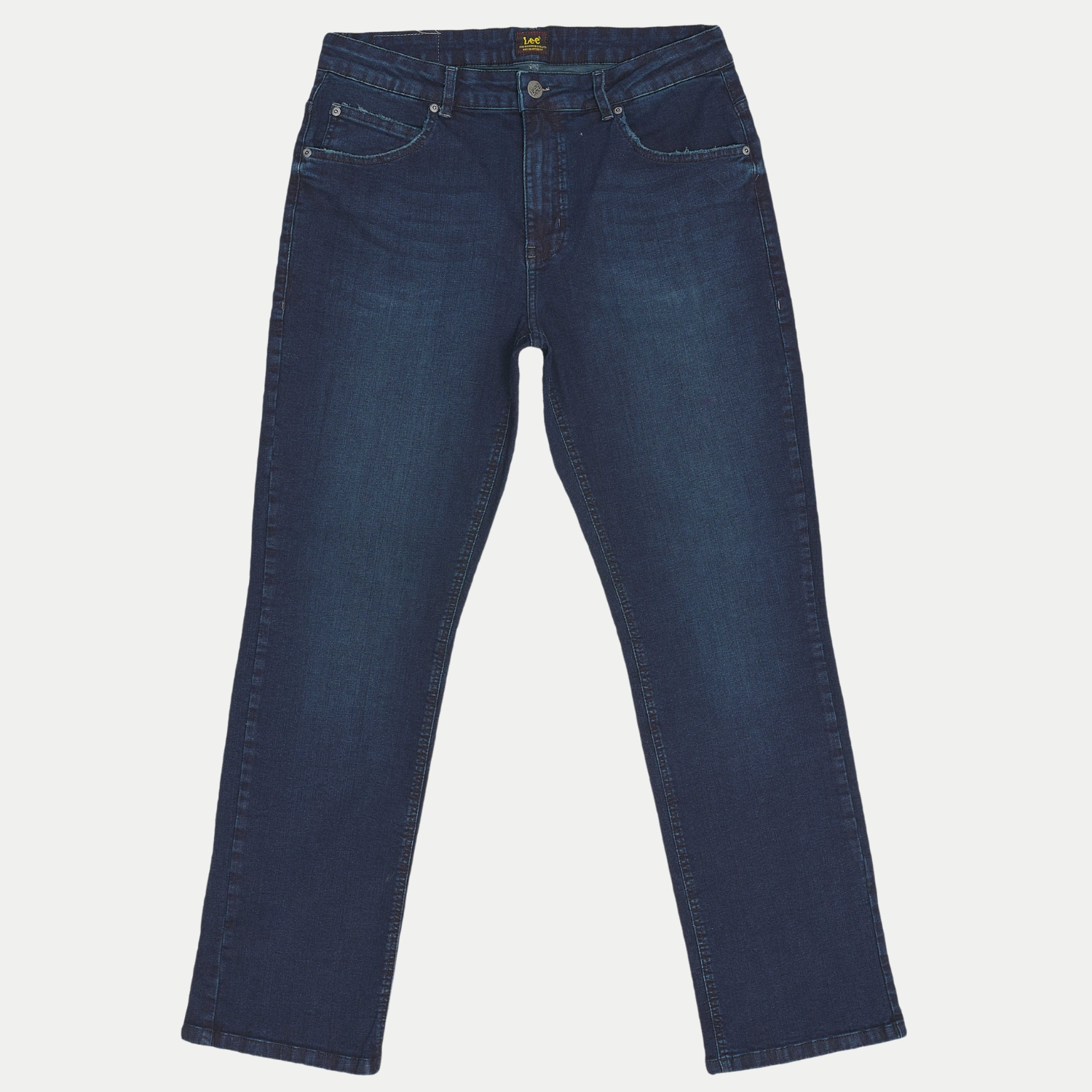 CALÇA LEE JEANS E ELASTANO COMFORT LAVAGEM ESCURA MASCULINA ADULTO ...