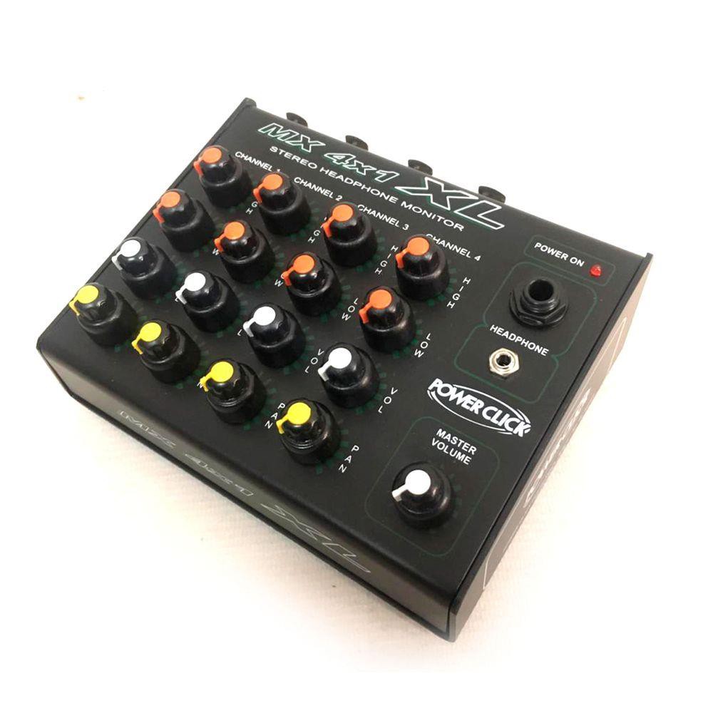 Amplificador de Fone POWER CLICK MX 4x1 XL com Fonte - Planet Music Express