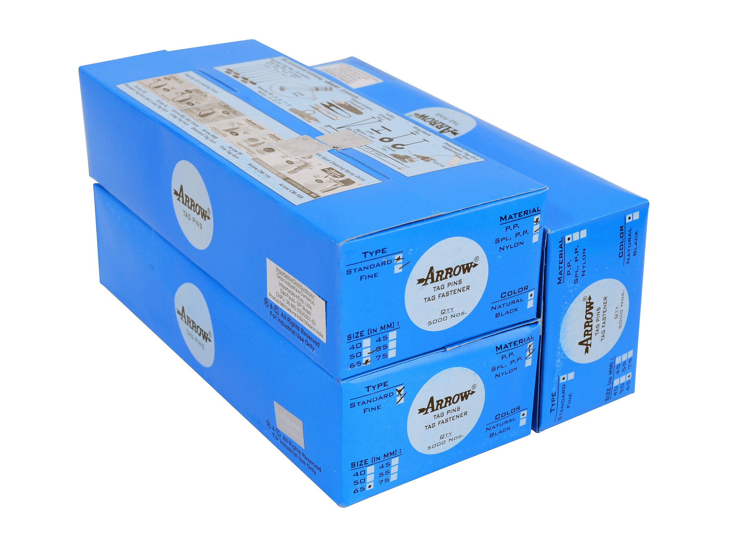 Tag Pin Fine 65mm - Caixa 5.000 Unidades ARROW - A.N.J. Máquinas