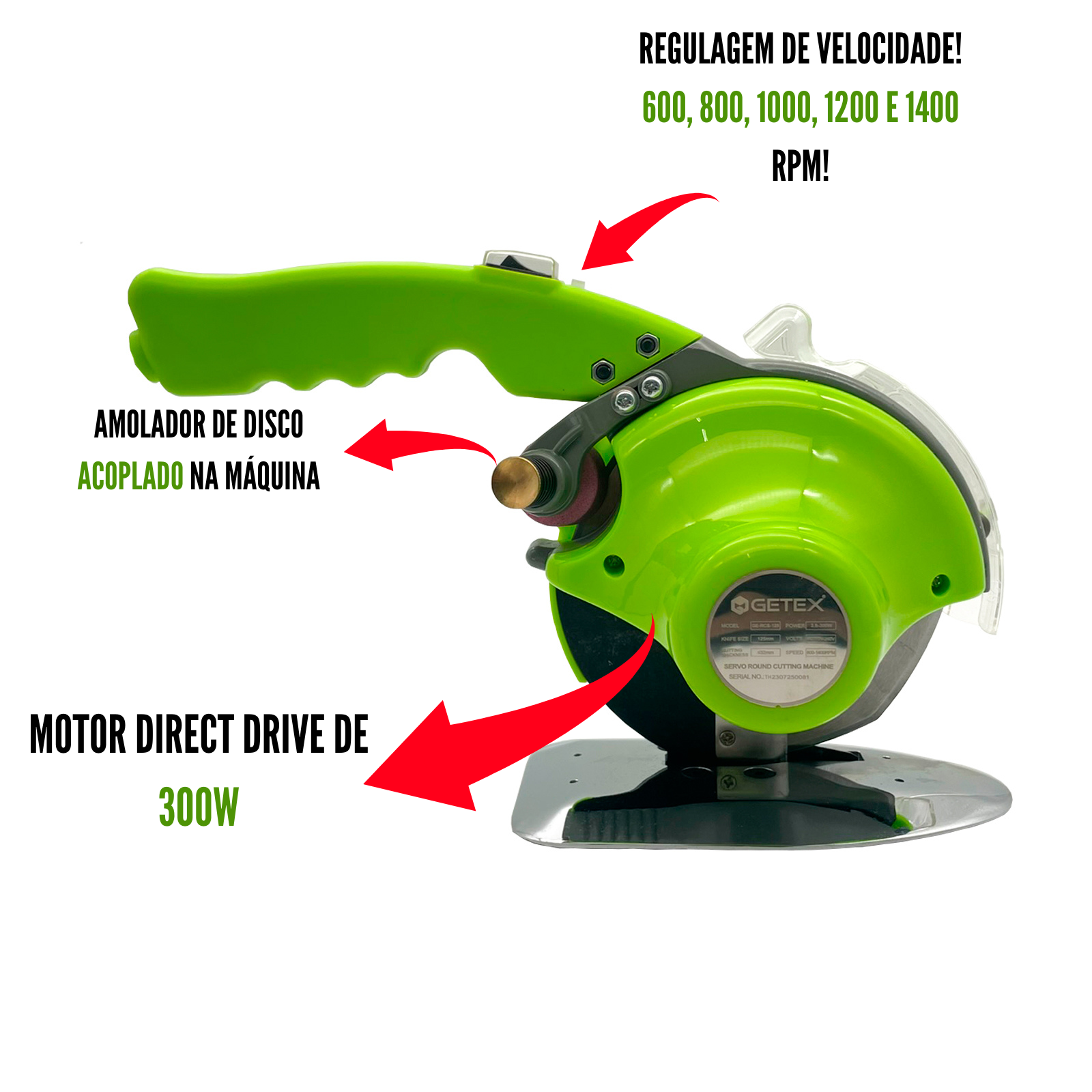 Máquina de Corte Direct Drive 5 Polegadas - GE-RCS-125 - A.N.J. Máquinas