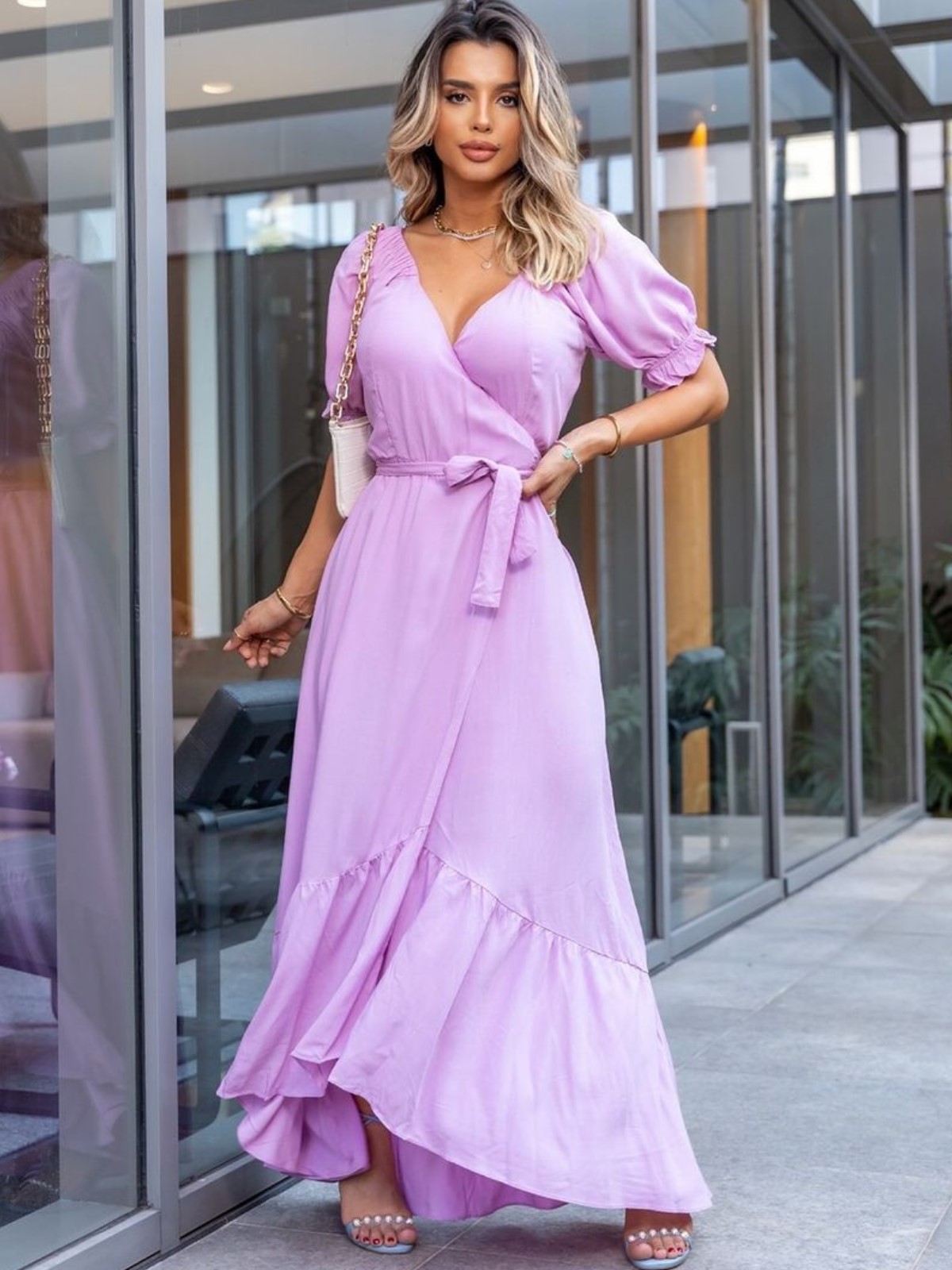 Vestido Transpassado Envelope - Angela Store – Loja de Moda Feminina Online