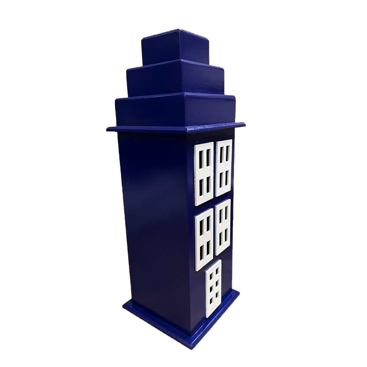 Prédio G 4 Janelas Decorativo Festas MDF Enfeite Azul Royal - Lembrança ...