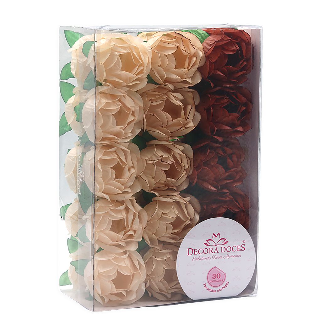 Forminha Bela Decora Doces Trio Vanilla Para Doces 30 uni - Lembrança ...