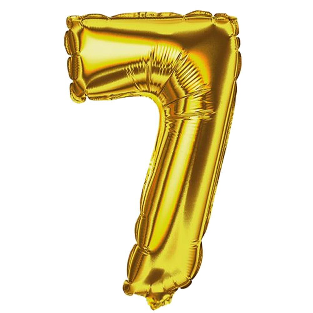 Número 7 Balão Metalizado Dourado 26" 65Cm Decoração É Festa ...