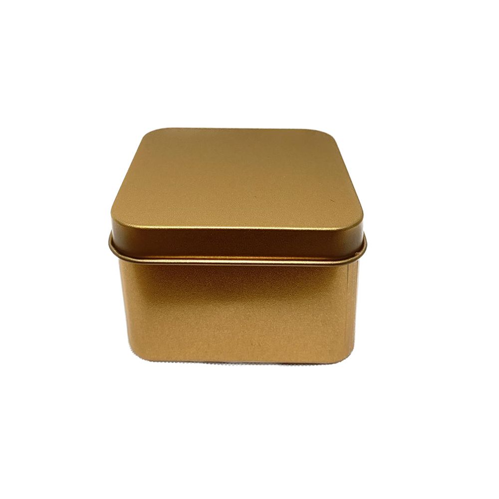 Lata Metal Pequena Quadrada Dourada 10 Un Lembrancinha - Lembrança Chique