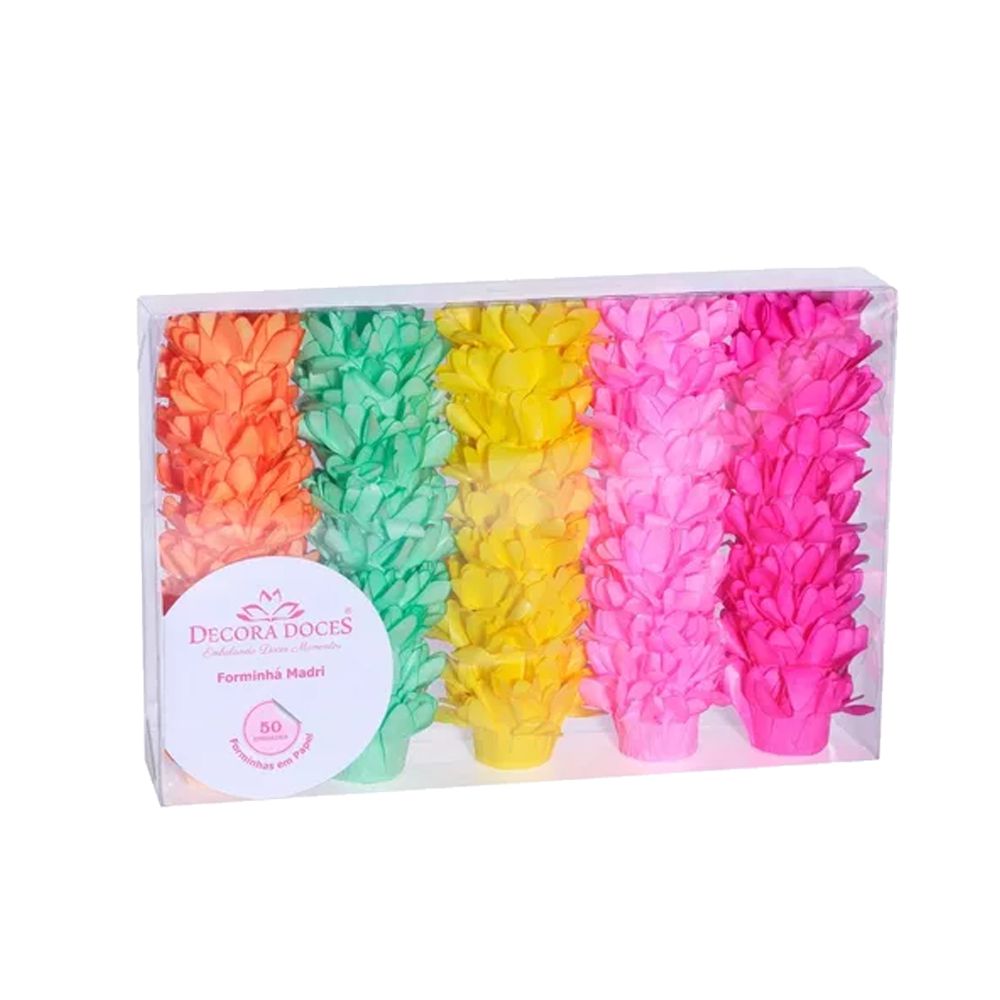 Forminha Madri Kit Boho 01 Decora Doces Embalagem 50 uni - Lembrança Chique
