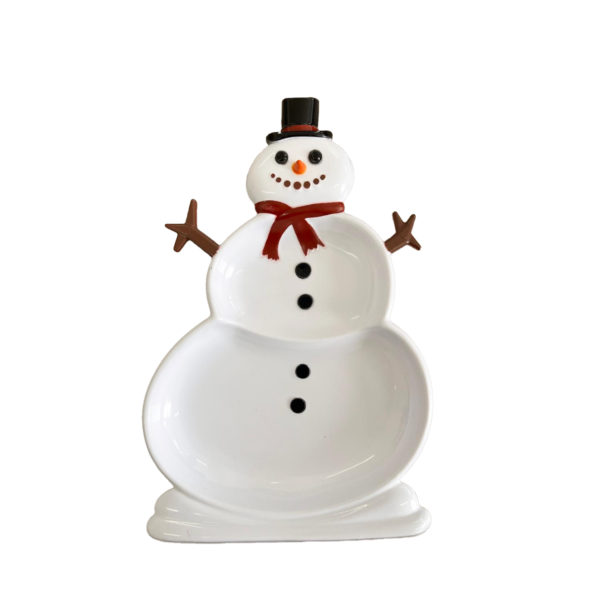 Bandeja Boneco De Neve Só Boleiras Branco Colorido Natal - Lembrança Chique