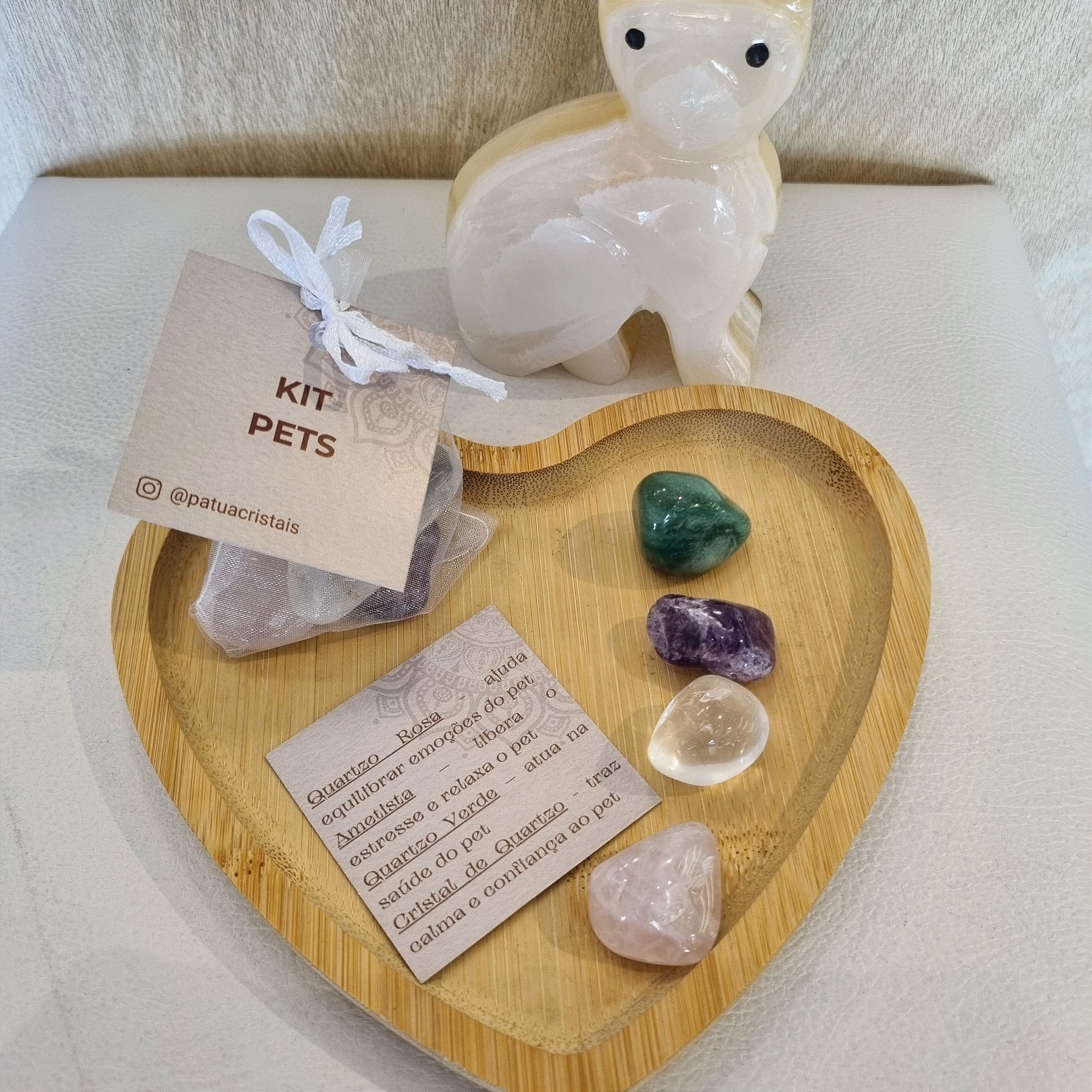 Kit Cristais Rolados para Pet - Patuá Cristais