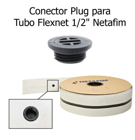 Plug Para Flexnet 1/2" 50 Unidades - Netafim - Crotalaria Brasil