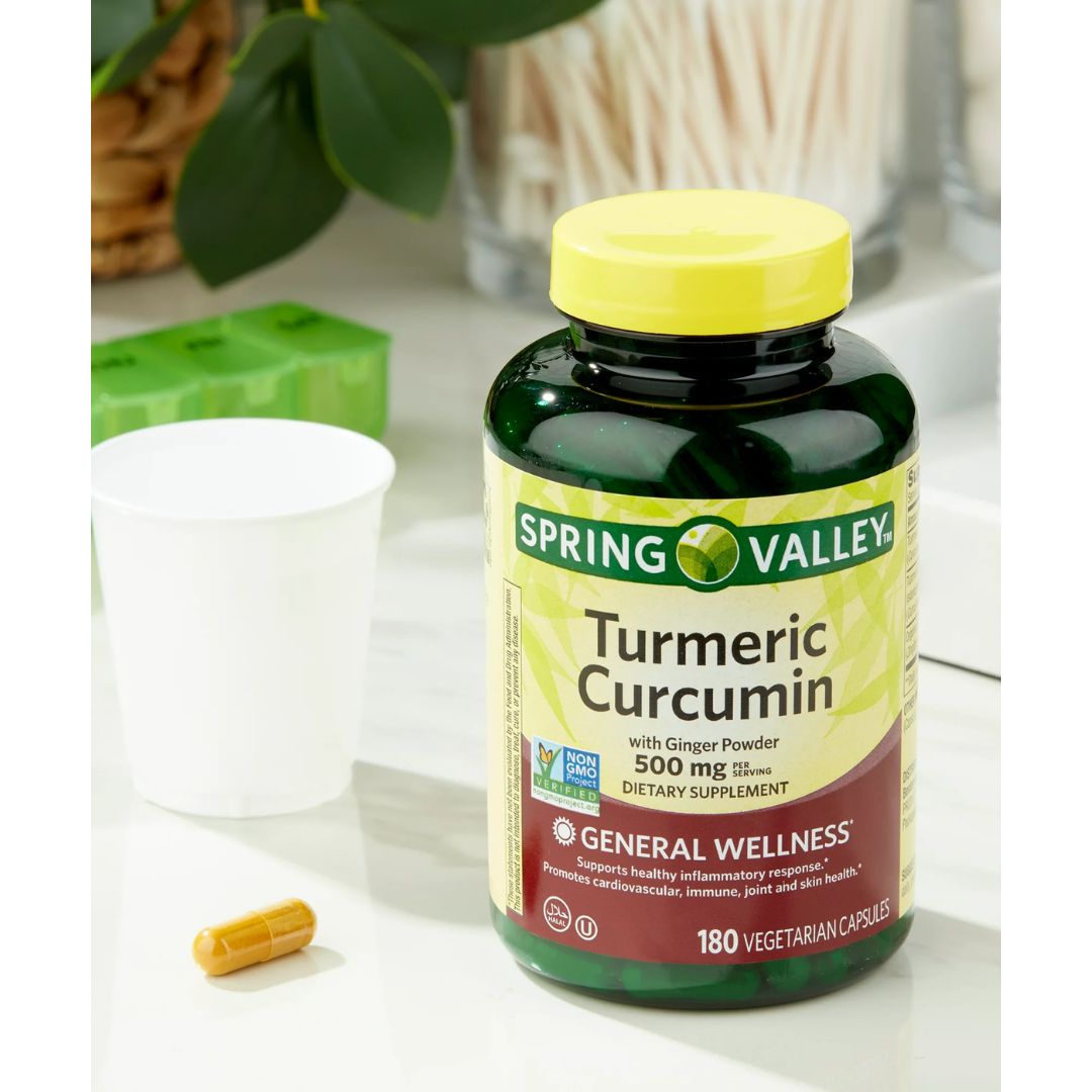 Spring Valley - Vitamina Turmeric Curcumin 500mg 180 Cáps - RF ...