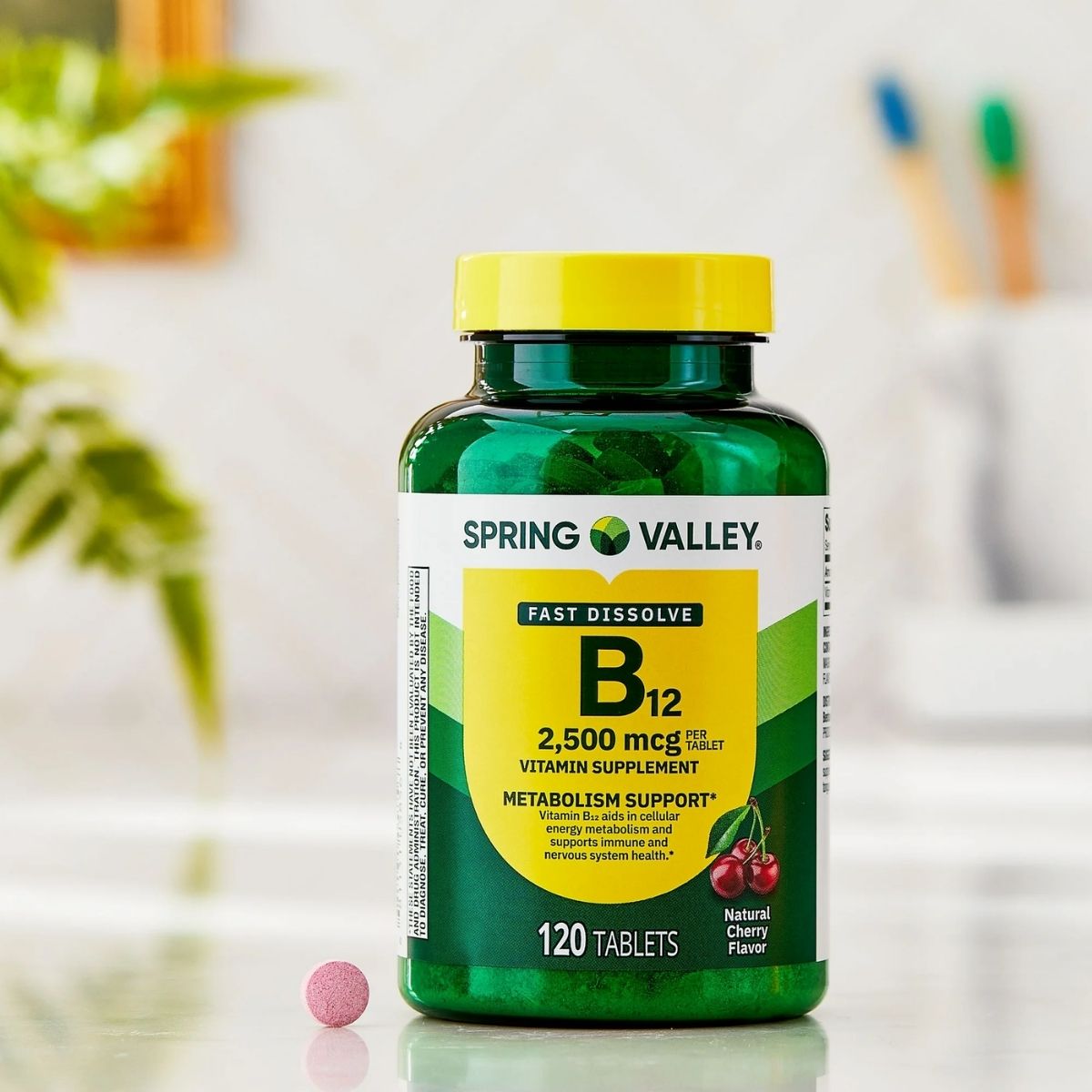 Vitamina B12 Spring Valley 2.500 mcg 120 Tablets Cherry - RF Importados ...