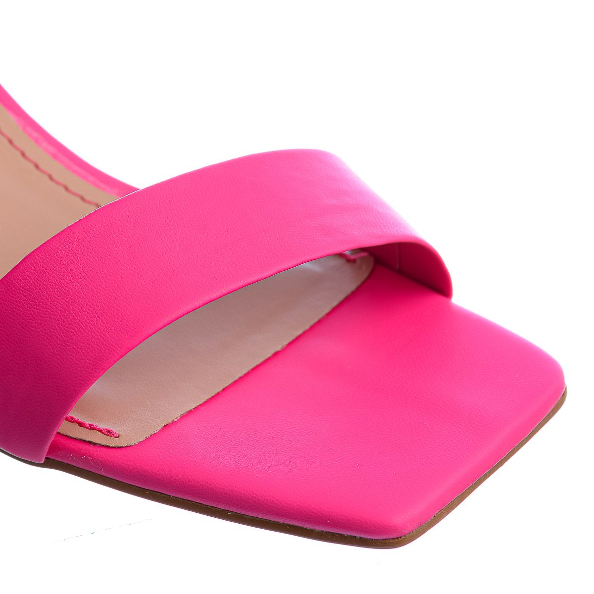 Sandália Feminina Salto Detalhe Offline Pink Neon - Specchio | Loja de ...
