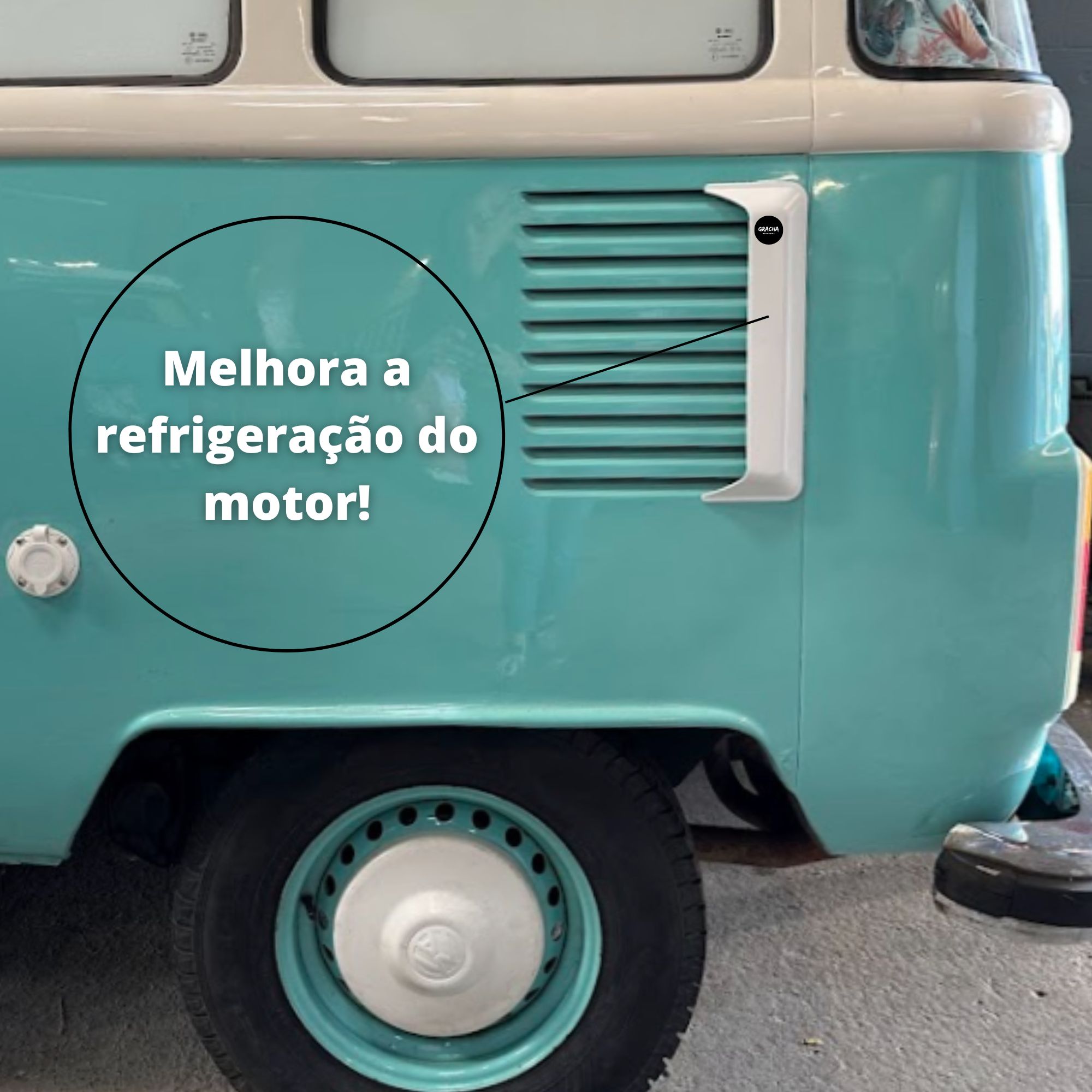 ENTRADA DE AR LATERAL KOMBI 1957-1997 - gracha