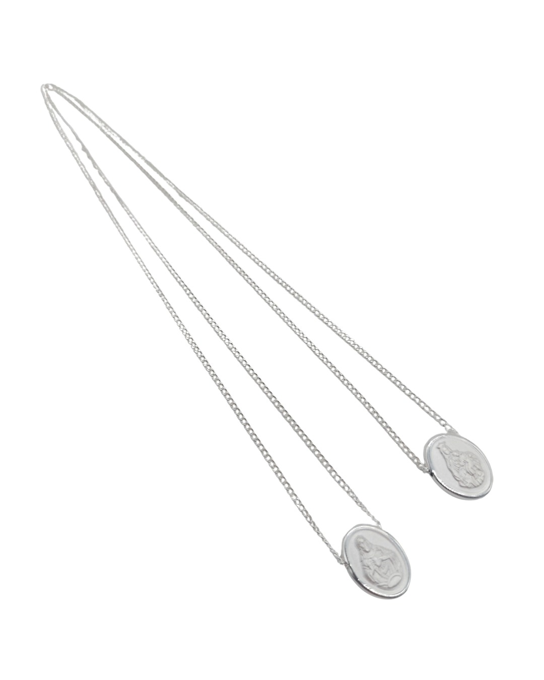 Escapulário Oval em Prata com Medalha Fosca - Blue Stone - Loja de ...